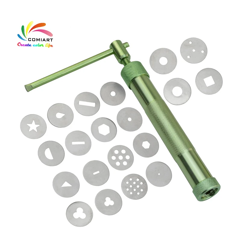 COMIART Ceramic Pottery Clay Extruders with 20 Discs Polymer Clay ...