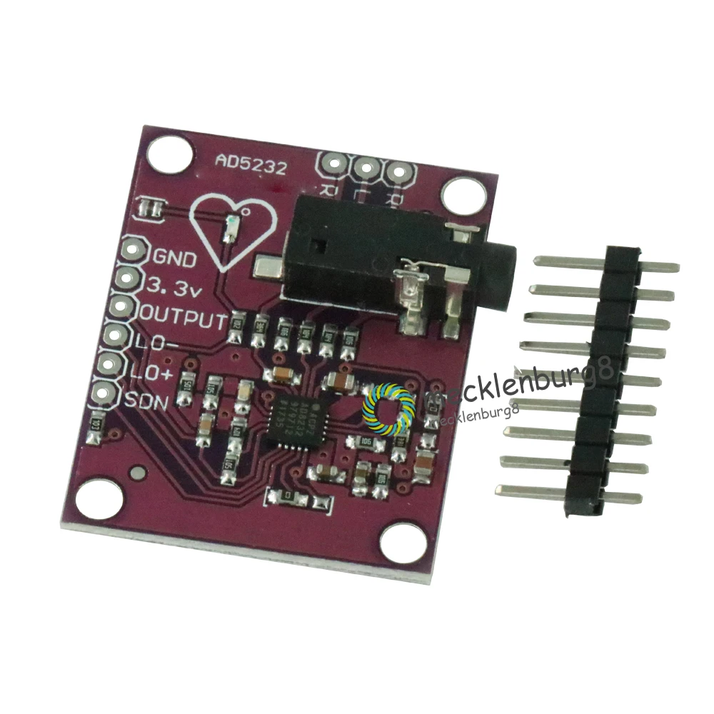 AD8232 ECG 생리학 펄스 측정 모니터 ECG 센서 모듈 Arduino 용 리드 심박수 모니터 Diy 키트|교체부품&액세 ...