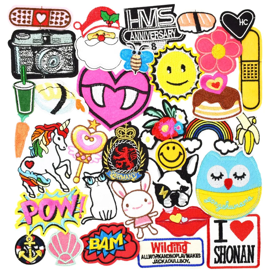 Diy patches for clothing iron embroidered patch applique iron on ...