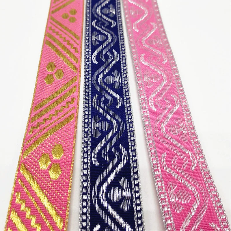 6 Meters Exquisite Chinese Style Woven Ribbons 20 mm Custom Polyester ...