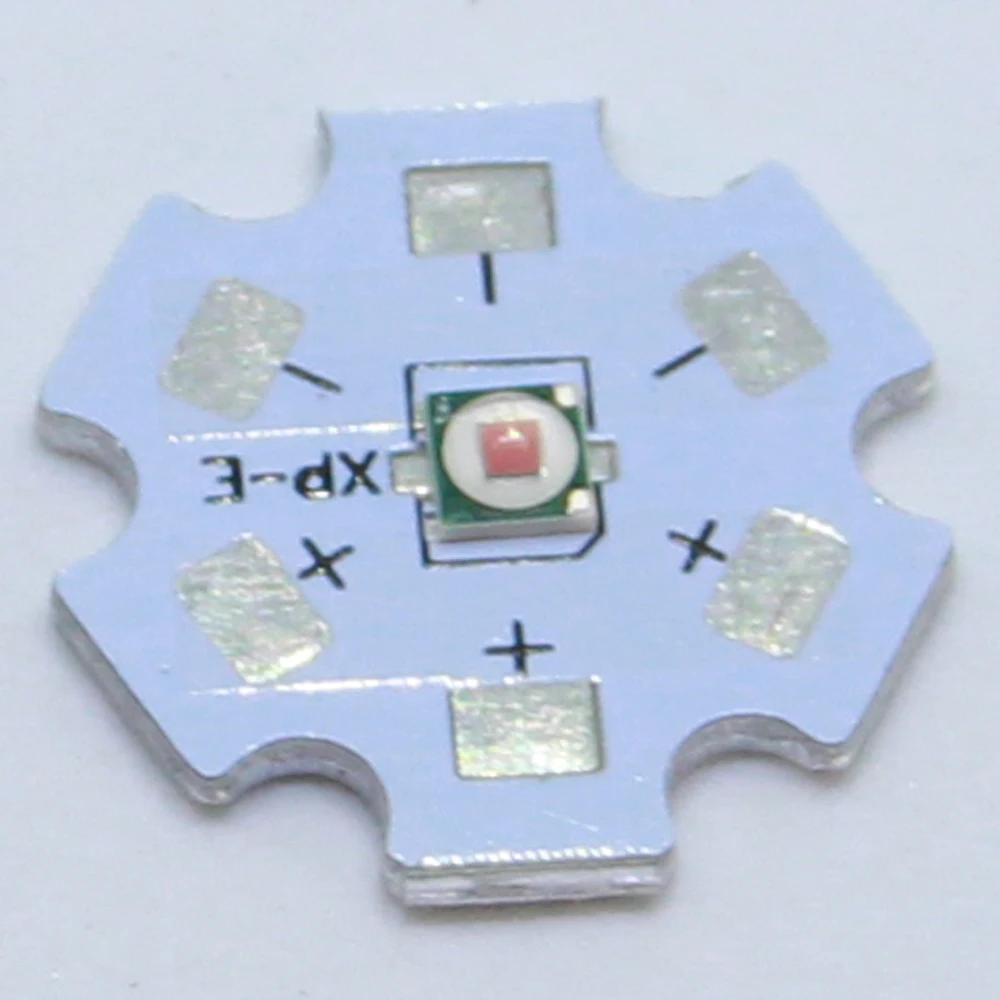 10pcs 3w 660nm smd3535 RED led Cree type led chip XP E 1 3W 660nm LED ...