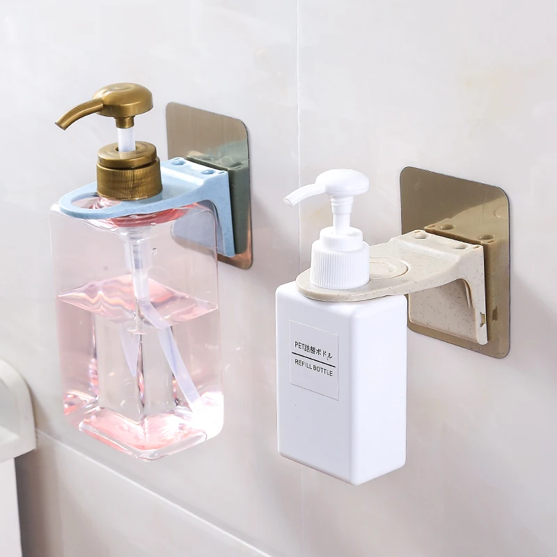 Free Punch Shower Gel Bottle Rack Seamless Shampoo Hook Bathroom Shelf ...