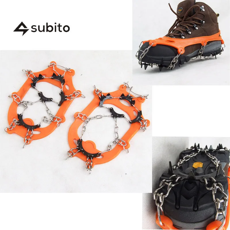 LUCKSTONE Climbing Hiking Crampons 11 Steel Traction Teeth Anti Slip ...