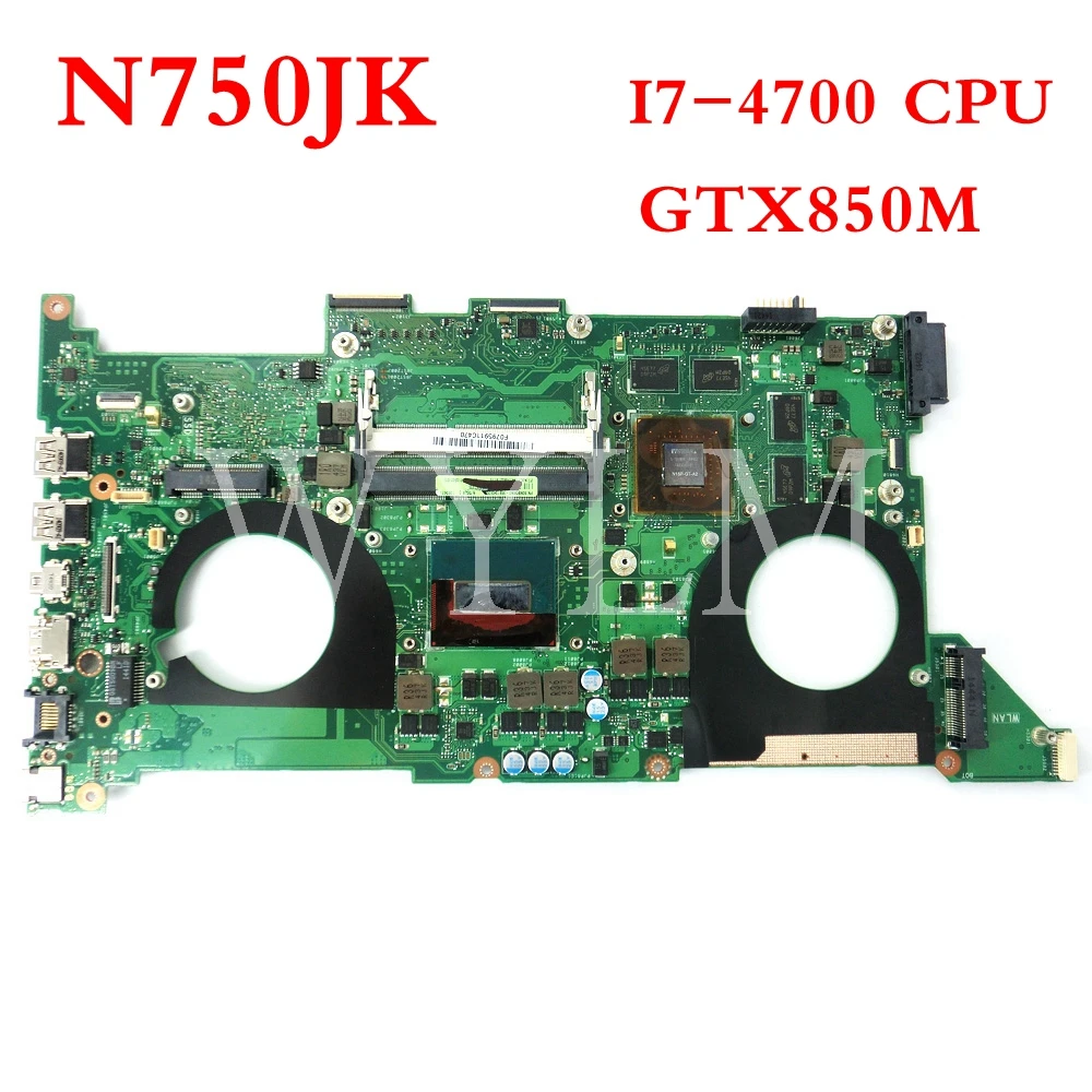 N750JK Mit I7 4700CPU GTX850M mainboard Für ASUS N750JK N750JV N750J ...