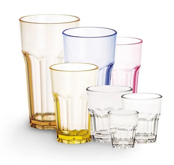 12 Sizes Pc Octagonal Glass Cup Juice Cup Readily Cup Plastic Cup Beer ...