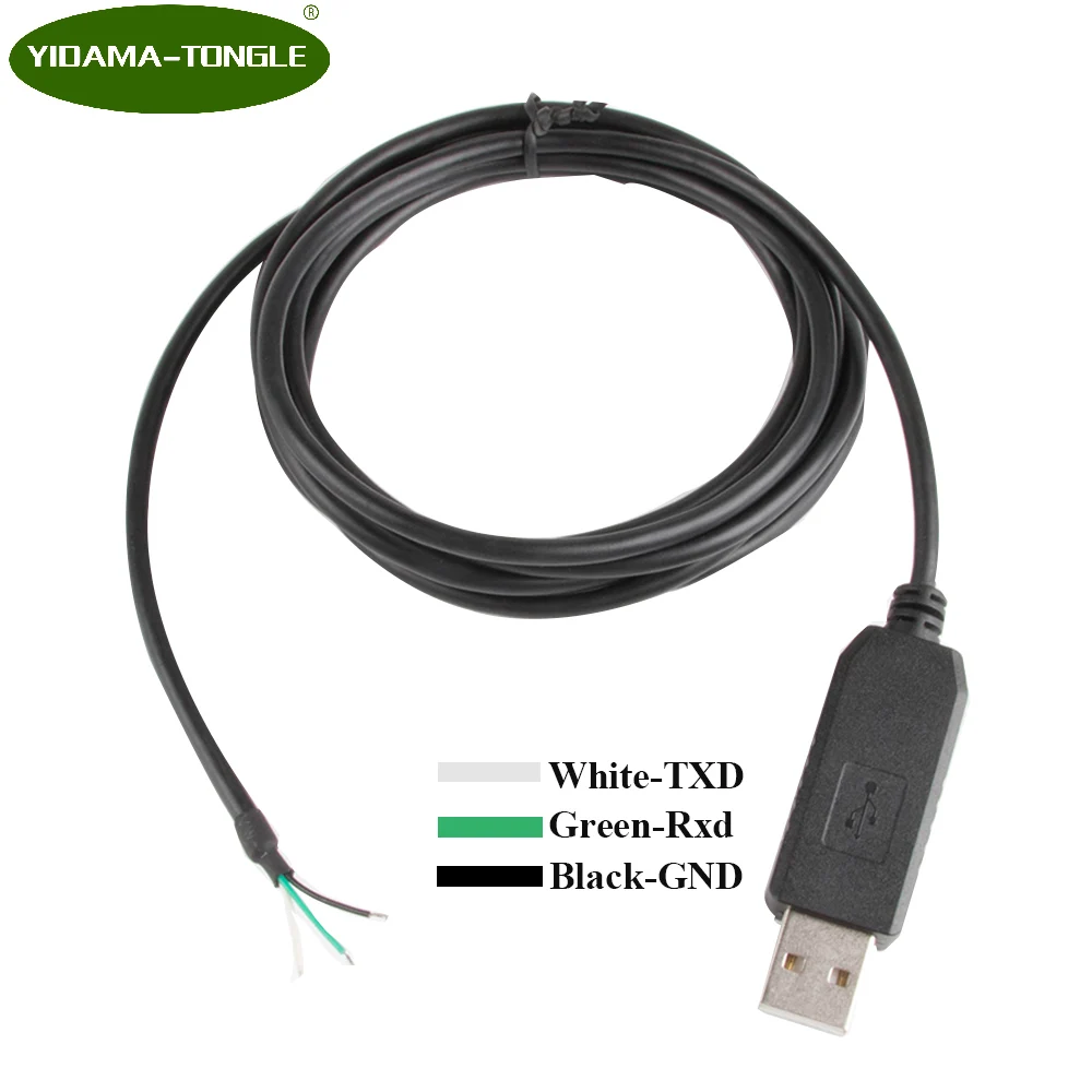 Cable USB a 3 pines RS232, convertidor, conjunto de cables, chipset ...