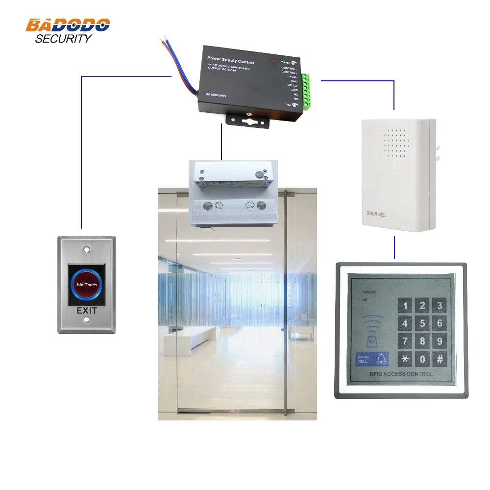 Access control Kit with standalone controller U type electric lock for ...