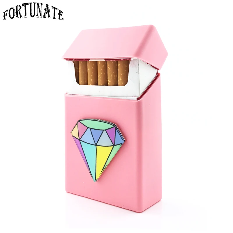 Hot Diamond Badge Silicone Cigarette Box Cigarette Case Cover Smoking ...