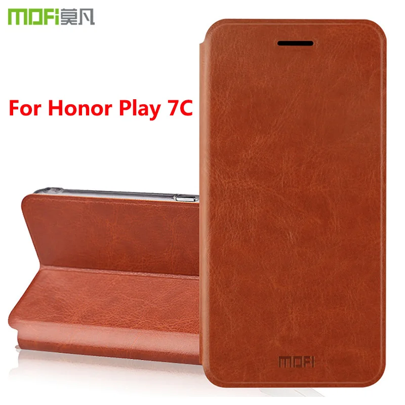 For Huawei Honor Play 7C Case MOFi Rui Series Luxury Flip Leather Cover ...