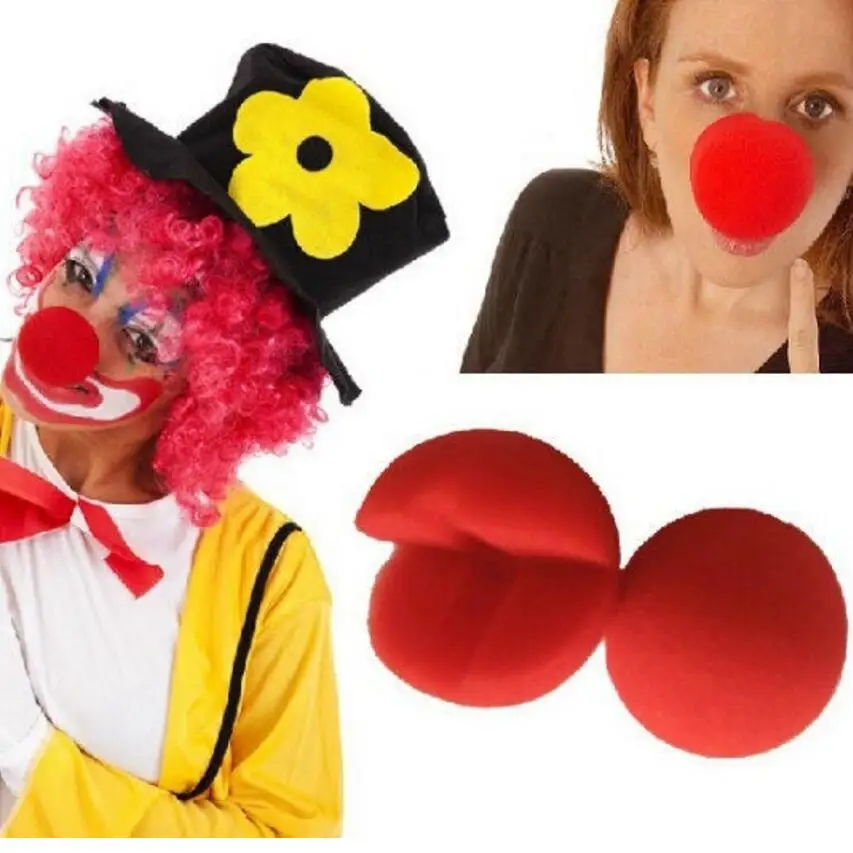 5 Pcs/lot Classical Cute Red Sponge Ball Clown Finger Magic Nose ...