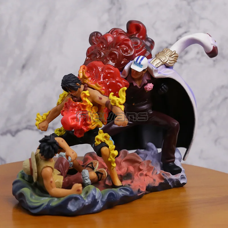 One Piece The Death Of Ace Luffy Ace Sakazuki Anime PVC Figure ...