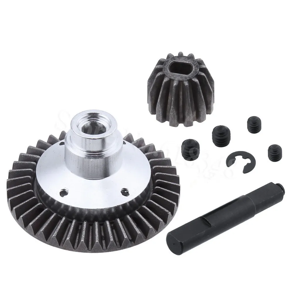 2pcs Metal Diff Main & Bevel Gear Set 38t & 13t For 1/10 Axial Scx10 Rc ...