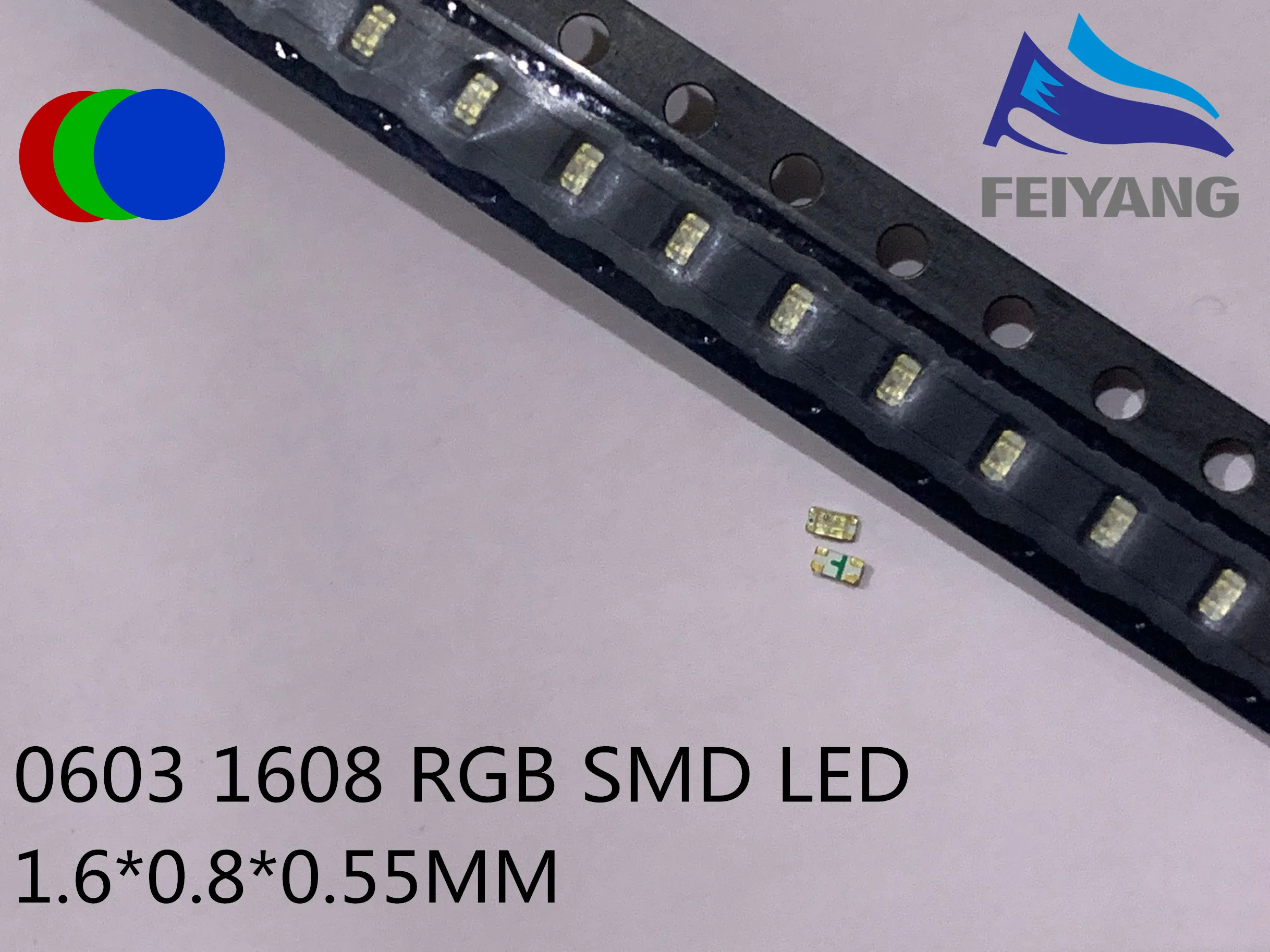 1000 개/몫 SMD 0603 ( 1608 ) RGB 공통 양극 Led 0603 RGB LED 다이오드 4 빈 크기: 1.6 ...