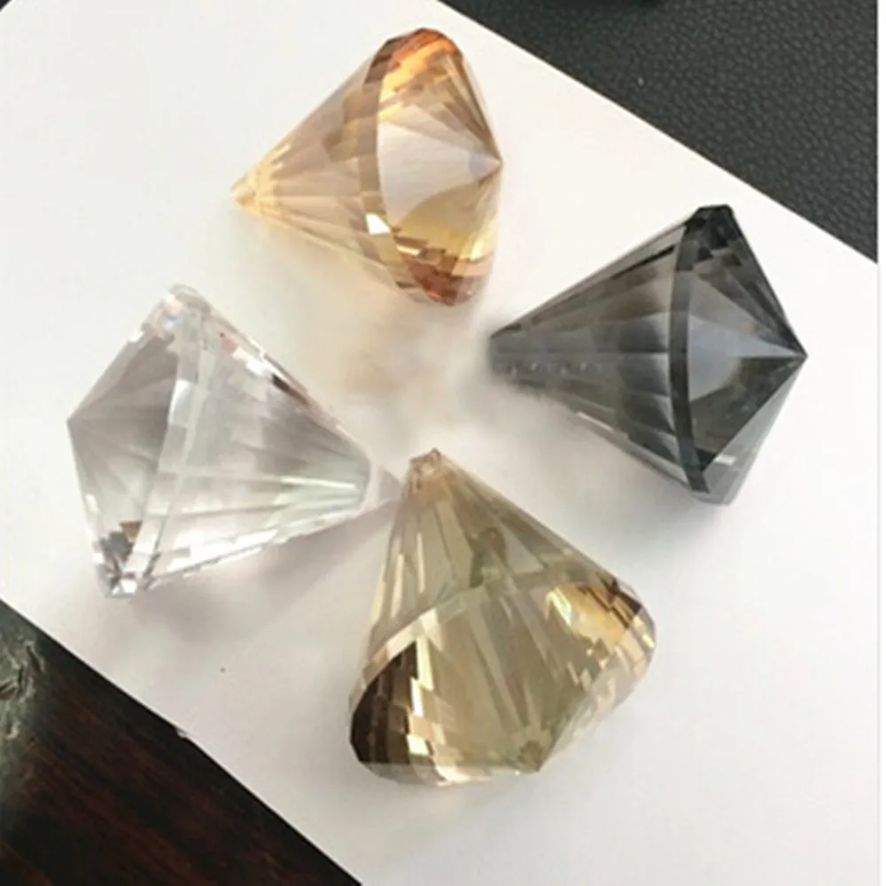 30mm Crystal Diamond Prism Ball 10pcs/Lot Feng Shui Hanging Glass Ball ...