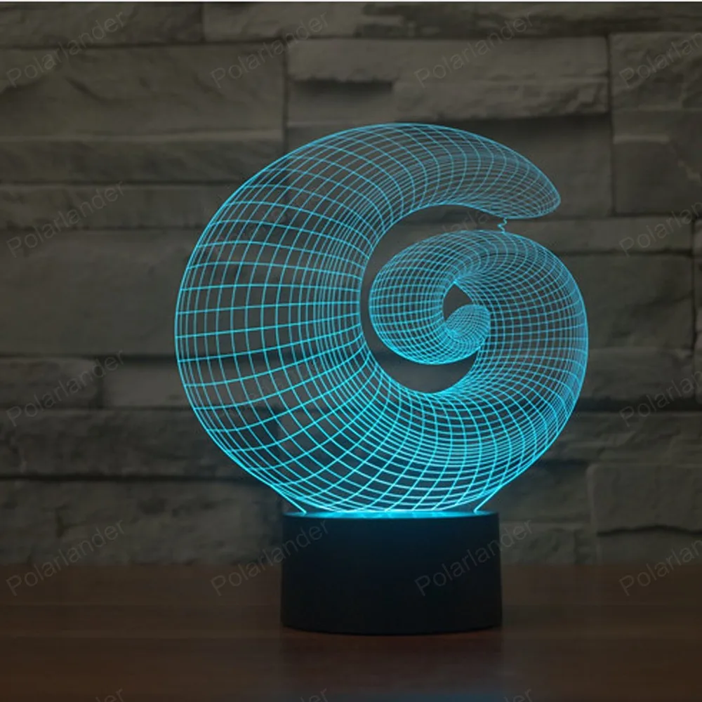 2017 new abstract 4 3D light colorful touch LED visual lights gift ...