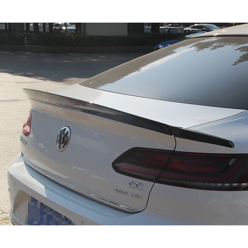 2019 New Passat CC spoiler three-stage ABS pseudo carbon fiber color ...