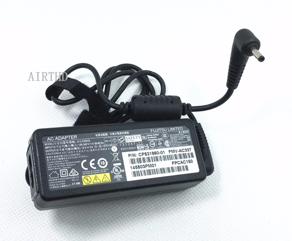 New Original Ac Adapter 12v 3a 36w Charger For Fujitsu A13-036n2a Adp ...