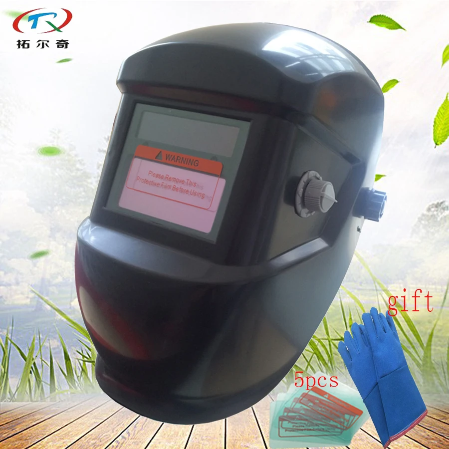 Welding Helmet Mask with glass and protector auto Darkening Solar and ...