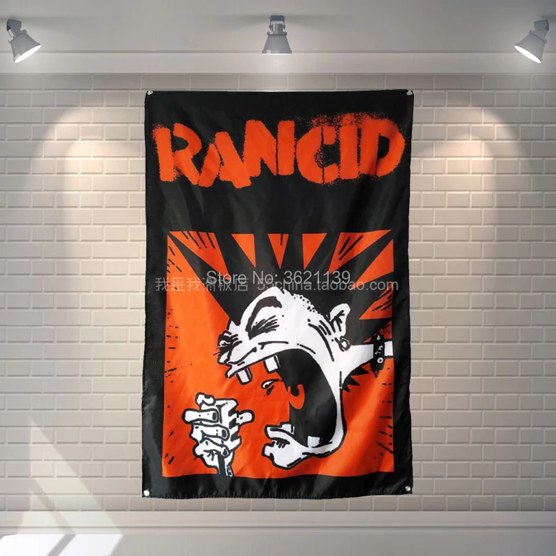 Rancid Music Punk Rock Band Flag Banner Polyester 3x5ft Hang on the ...