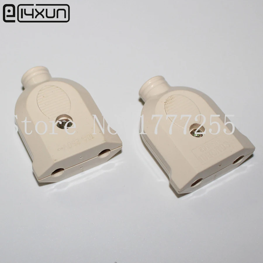 5pcs 10a 250v Round 2pin Ac Socket And Jack Eu Female Electrical Jack ...