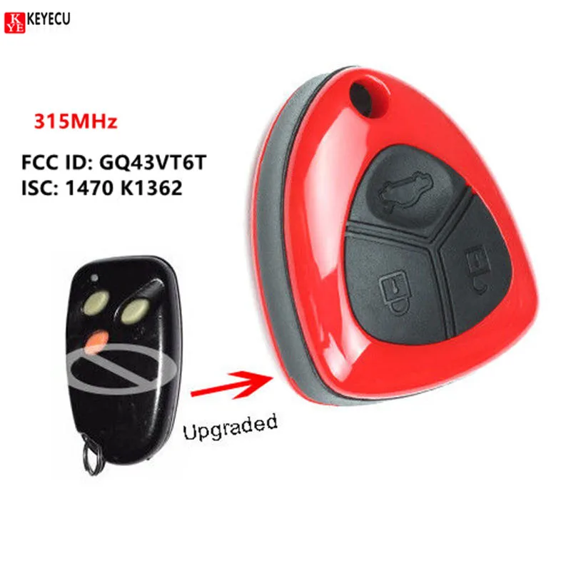Upgraded 3 Button Remote Transmitter Smart Car Key 315mhz For ...