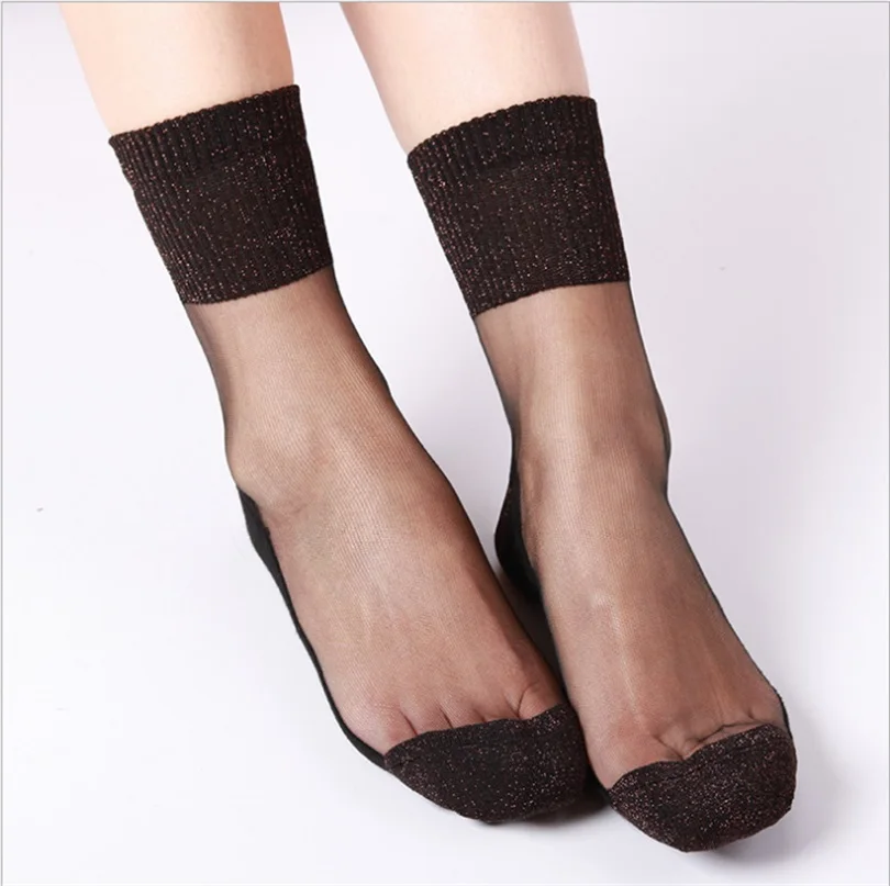 New women's sexy silver individually packaged crystal socks-in Socks ...