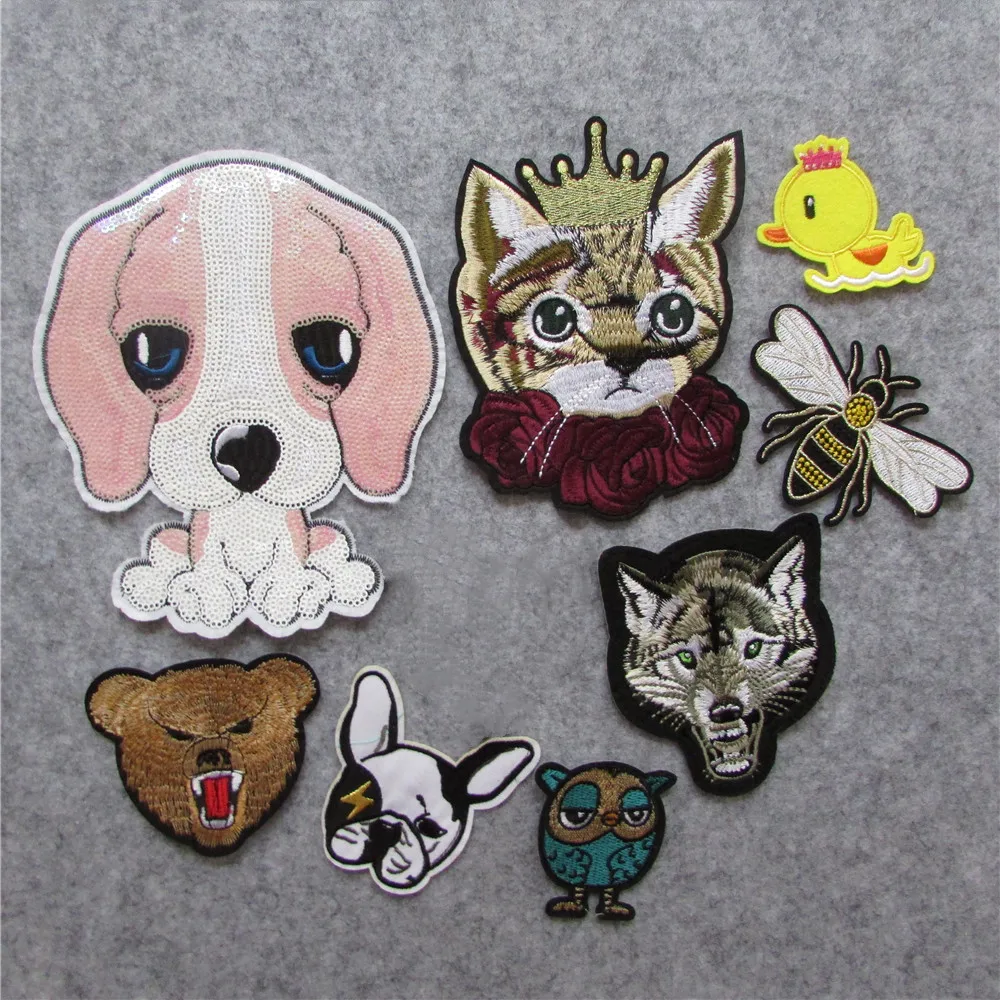 Brand new Animal Patch Iron On Kid Cheap Embroidered Cute Cartoon ...