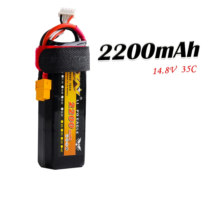 High Quality RC Battery 14.8V 2200mAh 35C 4S RC LiPo Li Poly Battery ...