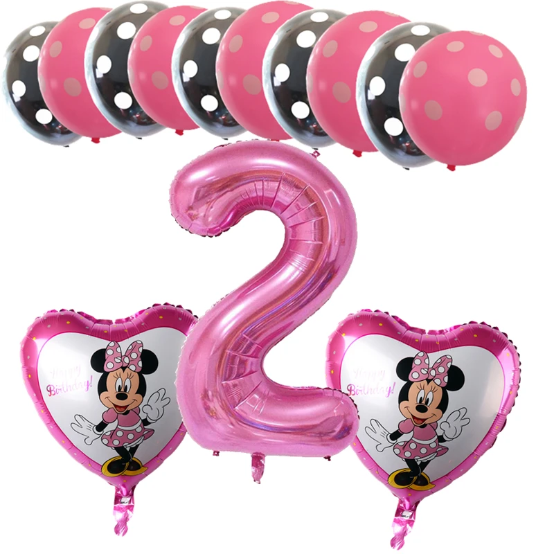 BINGTIAN 13pcs pieces of blue baby 2 years Minnie Mic theme party ...