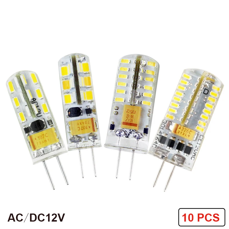 10pcs New G4 LED Lamp 12V AC DC 24Led 48 Led SMD2835 SMD 3014 360 ...