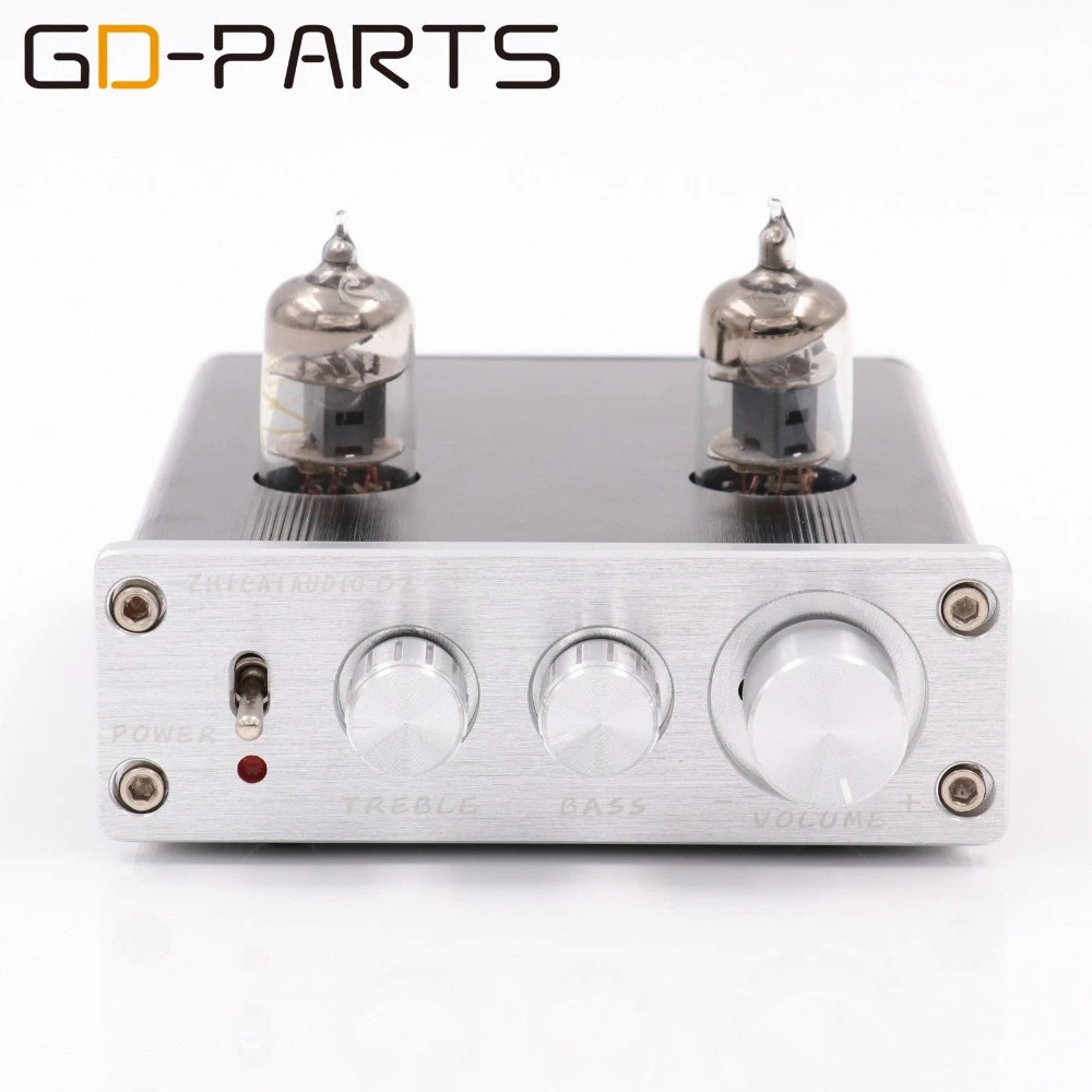 New Mini 6J1 Vacuum Tube Preamp Preamplifier Stereo Treble Bass Tube ...