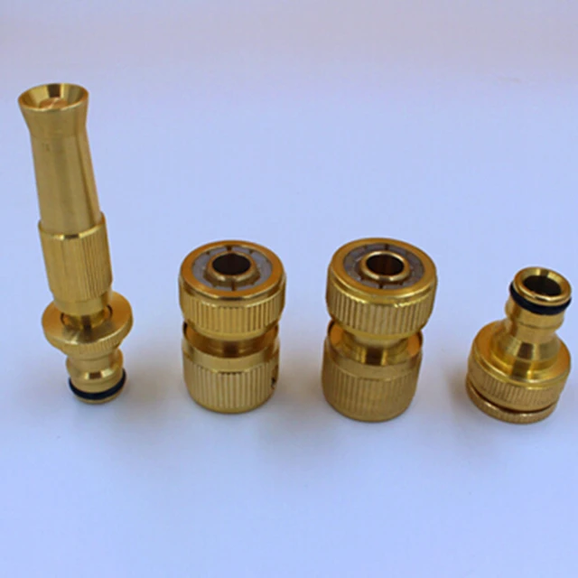 Buy 1setlot Brass Water Spray Nozzle Set Joint Snap In Quick Connector Washing