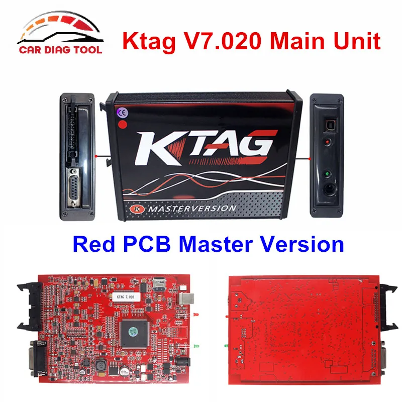 Newly Ktag Main Unit V7.020 Master K tag 7.020 V2.23 K tag Red PCB ...