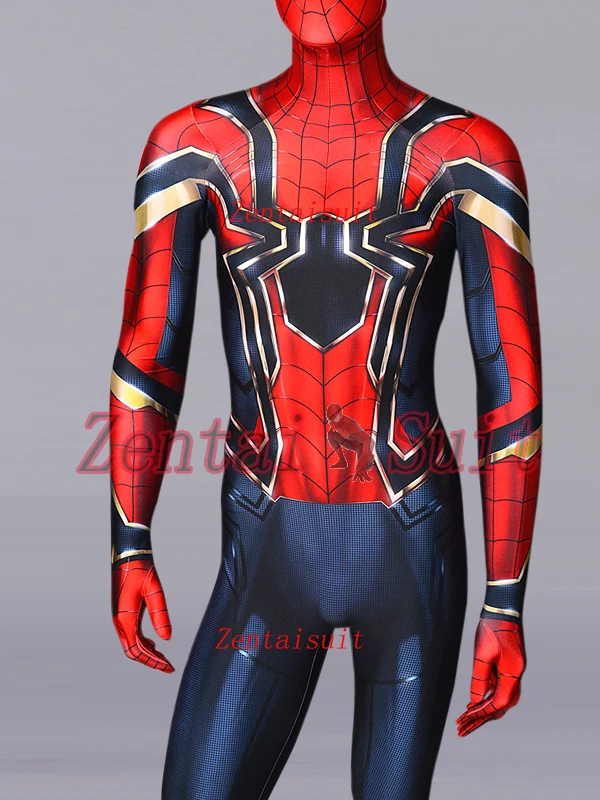 New Iron Spider Costume 3d Print Spandex Halloween Spidey Cosplay Suit ...
