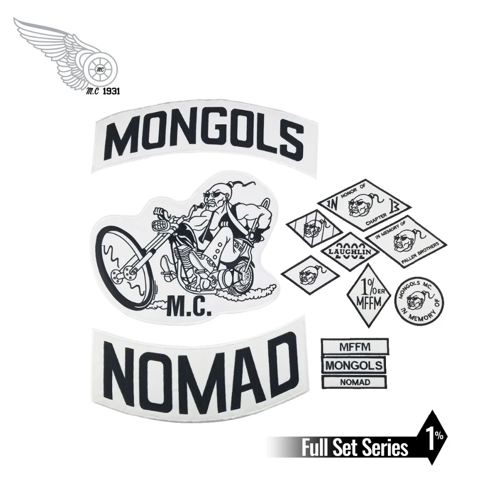 Mongols Mc Patches Biker Back Nomad Rocker Patch Free Rider Motorcycle ...