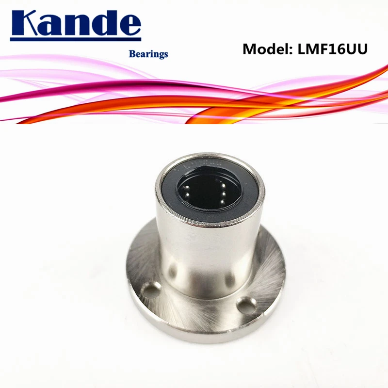 Kande Bearings LMF16 UU 2pcs/lot LMF16UU Round Flange Linear Ball ...