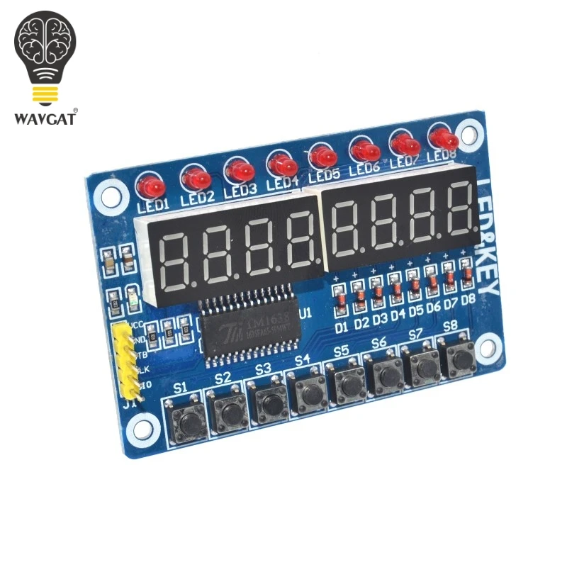 TM1638 Module Key Display For AVR Arduino New 8-Bit Digital LED Tube 8 ...
