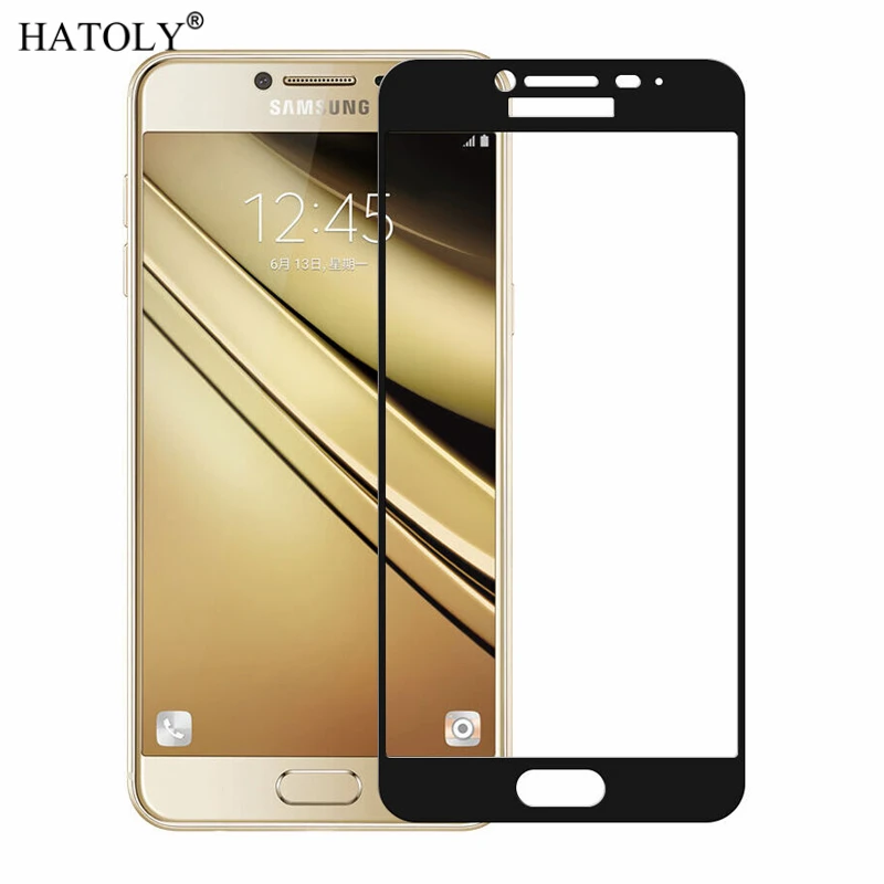 1PCS Tempered Glass For Samsung Galaxy C7 Screen Protector C7000 Full ...