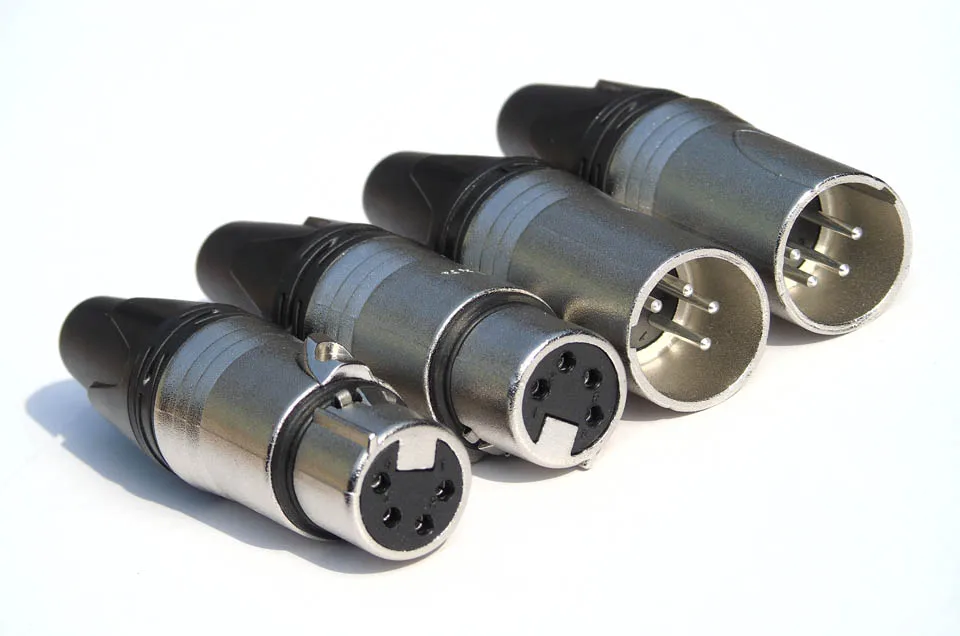 20pcs/lot High Quality Male Female 4pin Xlr Connector With 10 Pcs ...