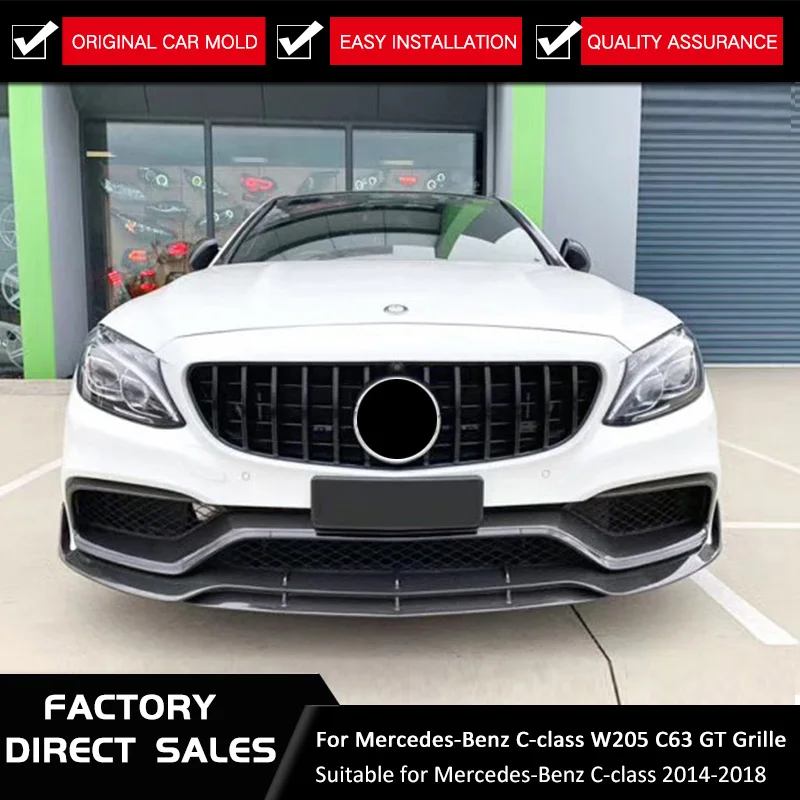 Для Mercedes C Class Real C63 AMG GT решетка вертикальный передний ...