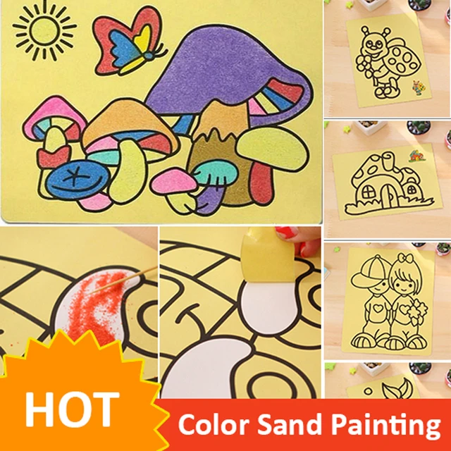 Aliexpress.com : Buy 10pcs/lot Colored Sand Painting Drawing Toys Sand ...