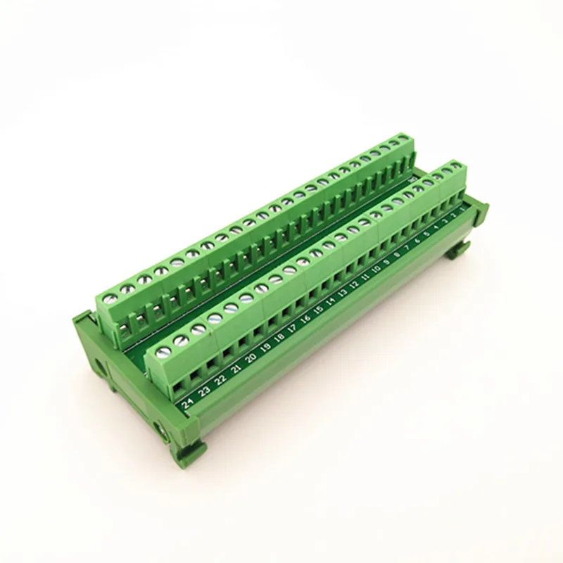 DIN-Rail-Mount-24A-400V-24-Position-Screw-Terminal-Block-Distribution ...