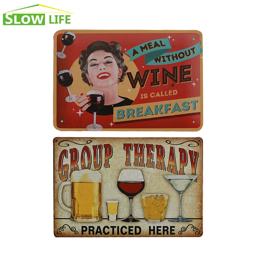 Beer And Wine Metal Tin Sign Bar/Pub/Hotel Wall Decor Metal Sign ...