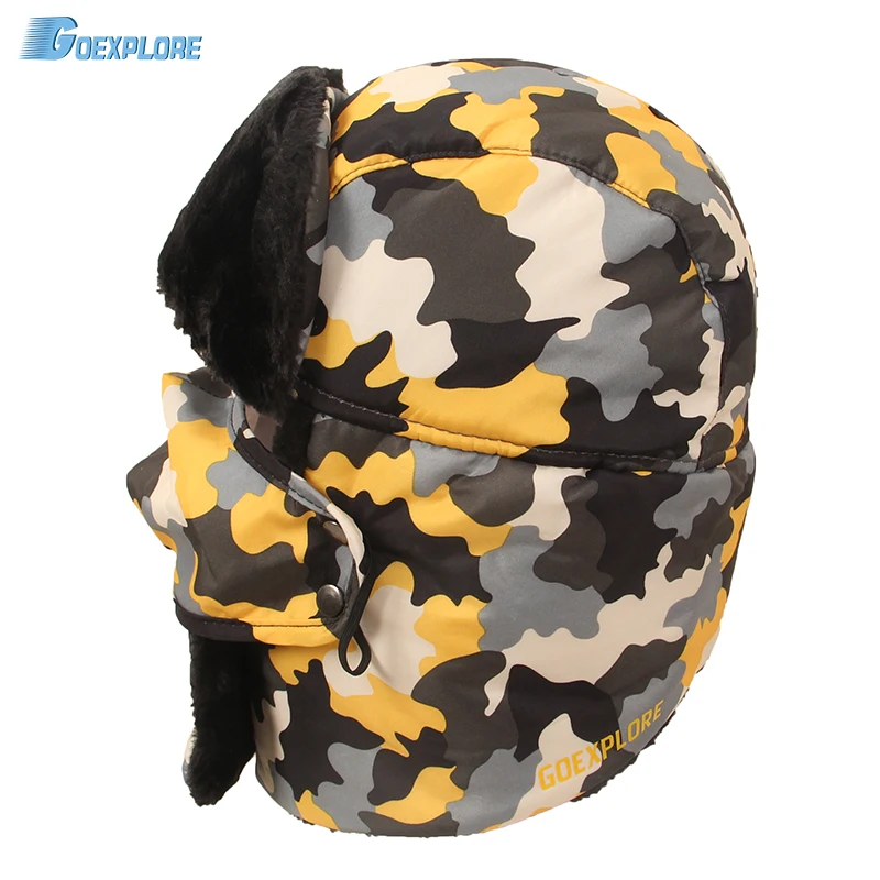 Goexplore Snow Cap Thicken Masked Full Cover Winter Camouflage Cap ...