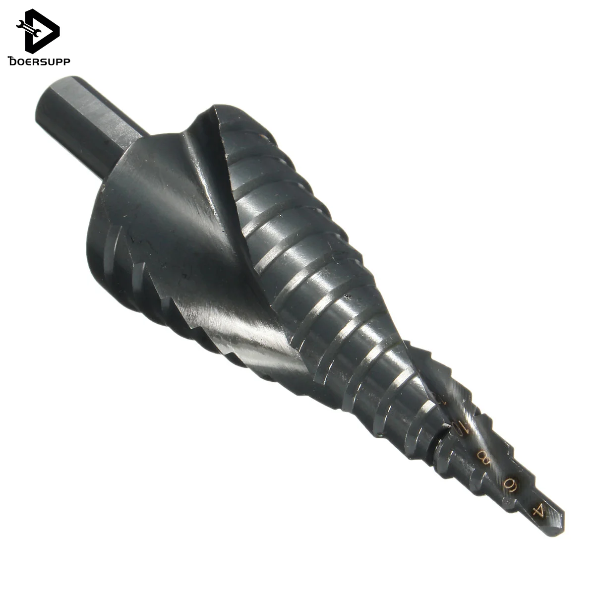 1PC 4 32mm Spiral Grooved Step Drill Bit Industrial Cone Nitrogen Coated Wood Metal Drilling 8 ...