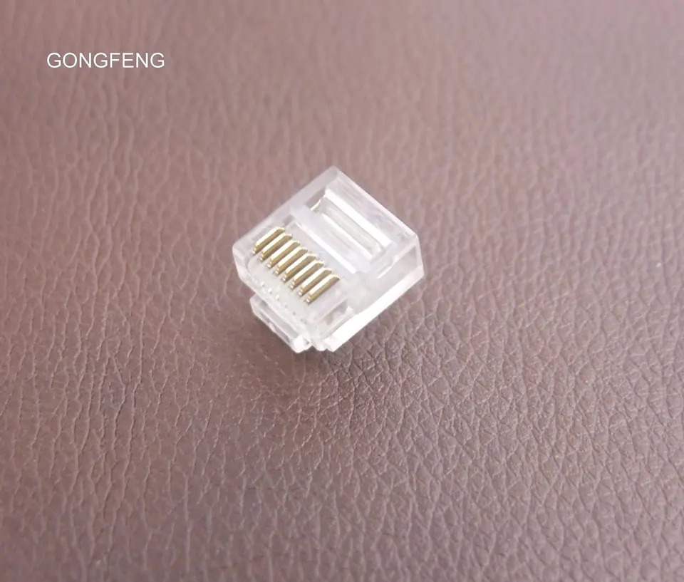 100pcs NEW RJ45 Network Connector Short 8P8C Unshielded Special Crystal ...
