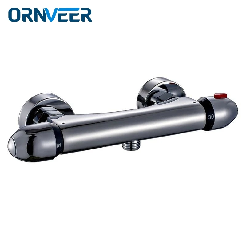 Wall Mounted Bath Shower Ceramic Thermostatic Faucets Valve Bathroom