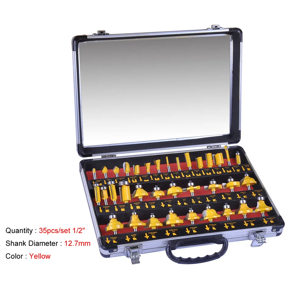 35pcs-set-1-2-12-7mm-Shank-Milling-Cutter-Tungsten-Carbide-Router-Bit ...