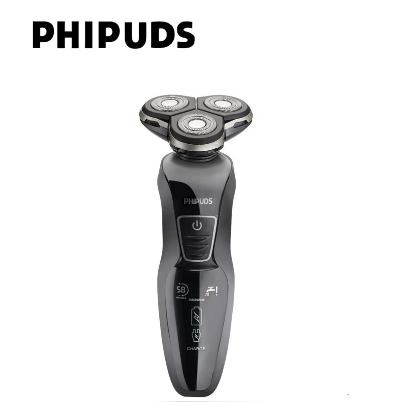 Men Washable Rechargeable Rotary ElectricShaver Razor With 3D Floating ...
