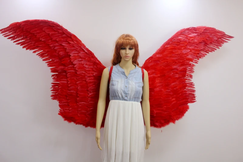 2017 Red New Style Angel Wings Props Catwalk Show Props Festival Angel ...